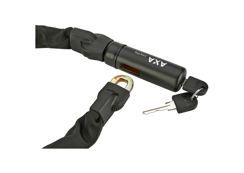 Blokada koła + łańcuch AXA Solid Plus + Linq City | CentrumRowerowe.pl