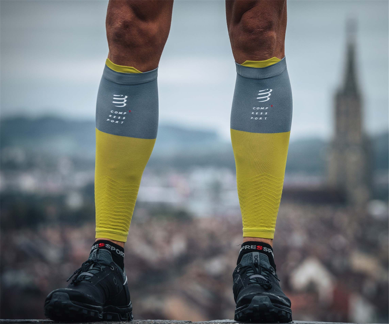 Opaski kompresyjne na łydki COMPRESSPORT R2v2 - CentrumRowerowe.pl