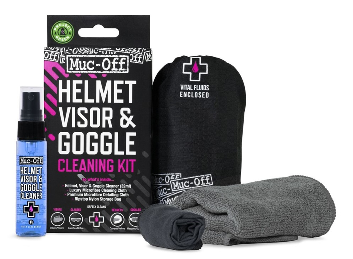 Zestaw do czyszczenia MUC-OFF Helmet, Visor & Goggle Cleaning Kit ...