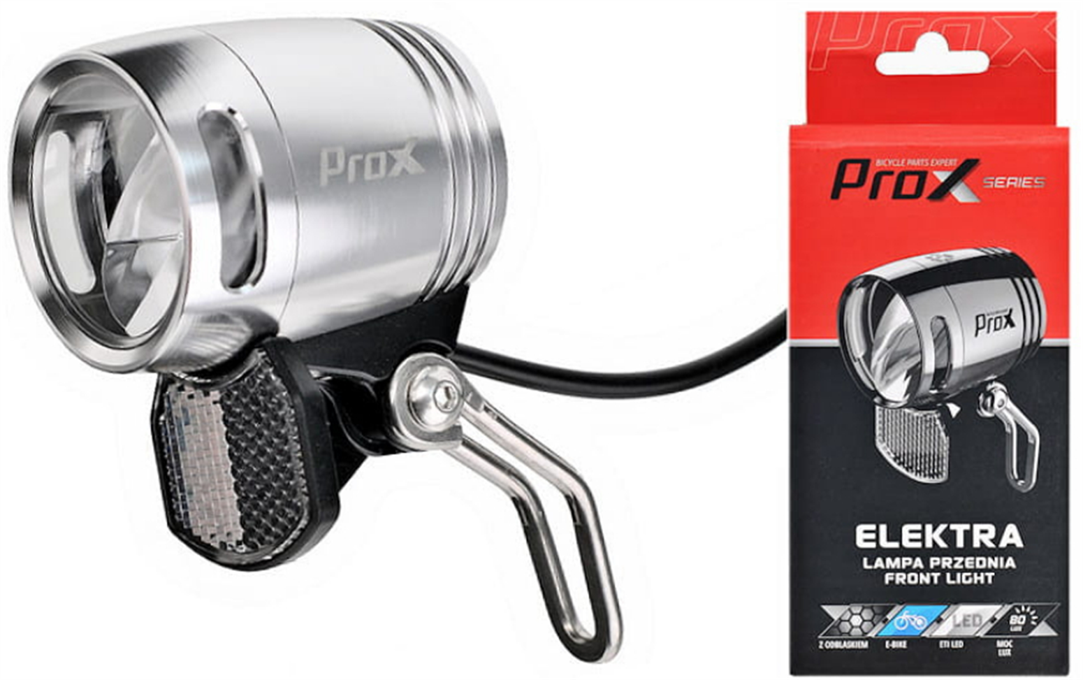 Lampka przednia PROX Elektra | CentrumRowerowe.pl
