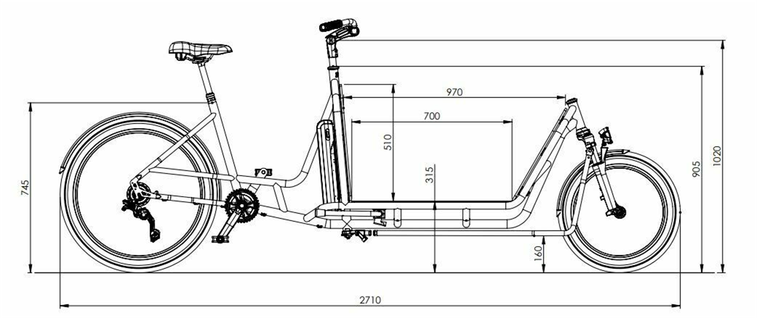 Rower elektryczny cargo URVIS Flatbed | CentrumRowerowe.pl