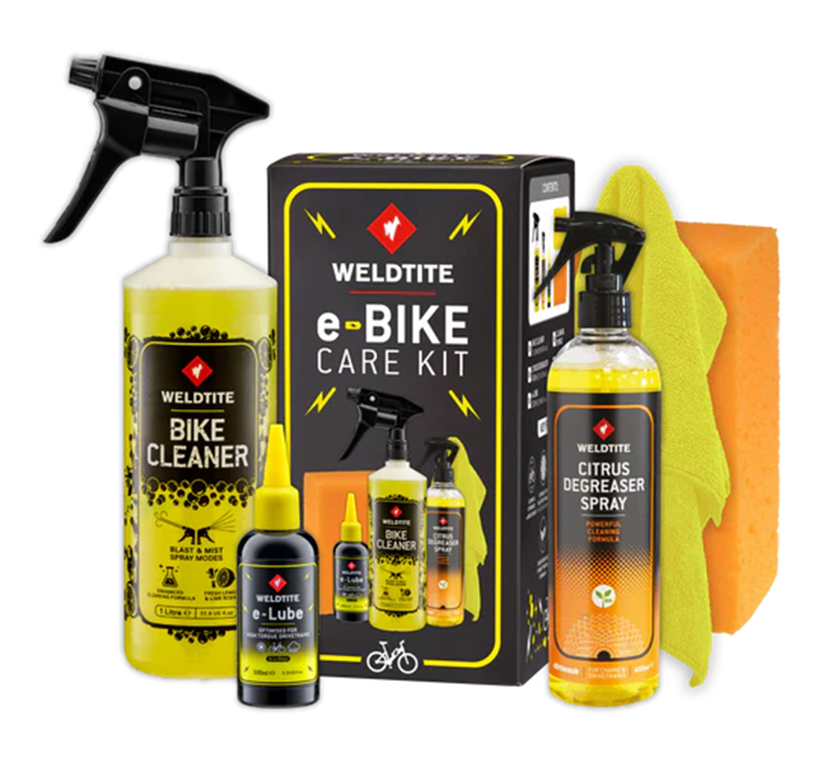 Zestaw do czyszczenia roweru WELDTITE E-Bike Care Kit | CentrumRowerowe.pl